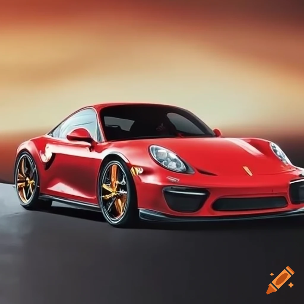 Ferrari and porsche sports cars on Craiyon