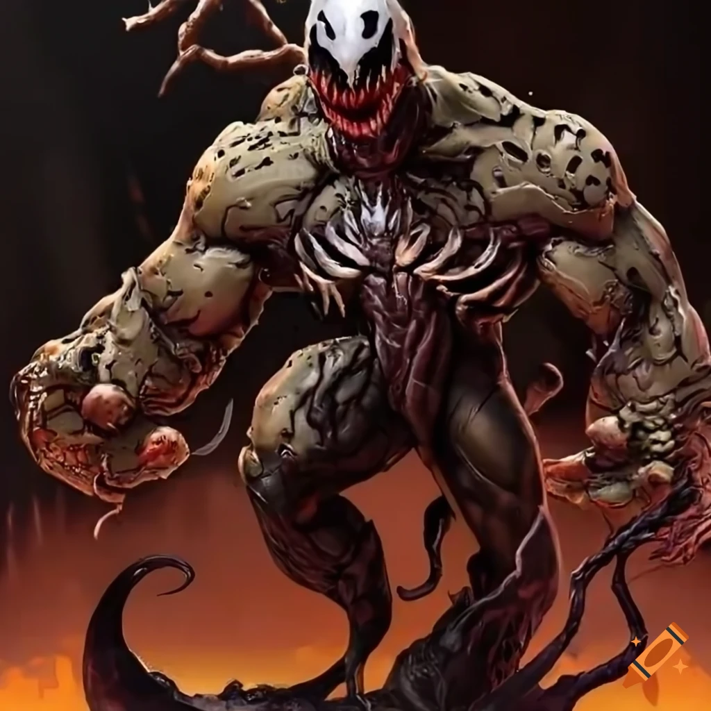 Venom symbiote, doom slayer, nurgle on Craiyon