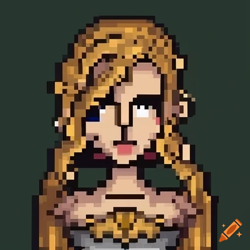 Enchantress in 16 bit snes pixel art style on Craiyon