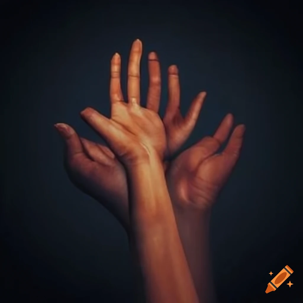 Hands expressing remorse on Craiyon