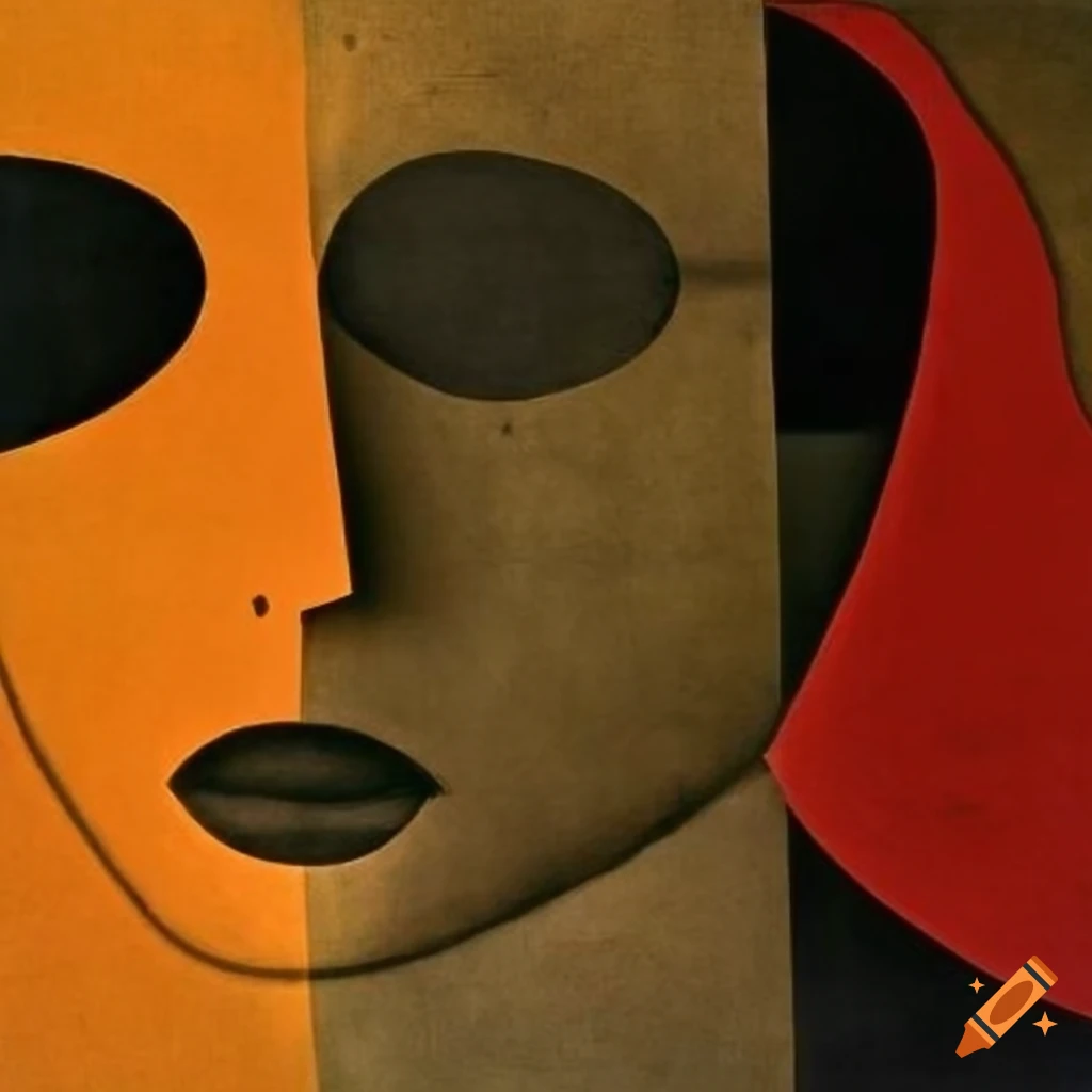 Abstract surreal cubism retro art with people on Craiyon