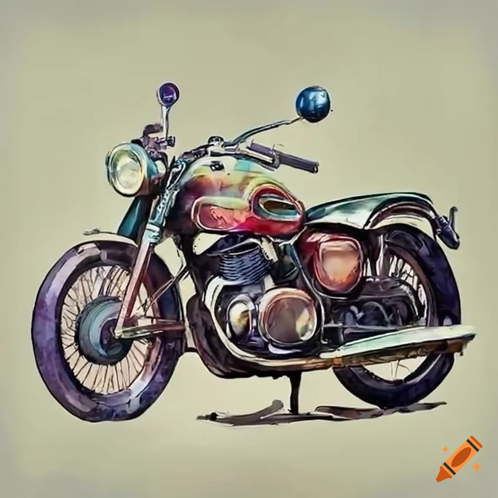 Array of stunning classic motorcycles with innovative designs on Craiyon