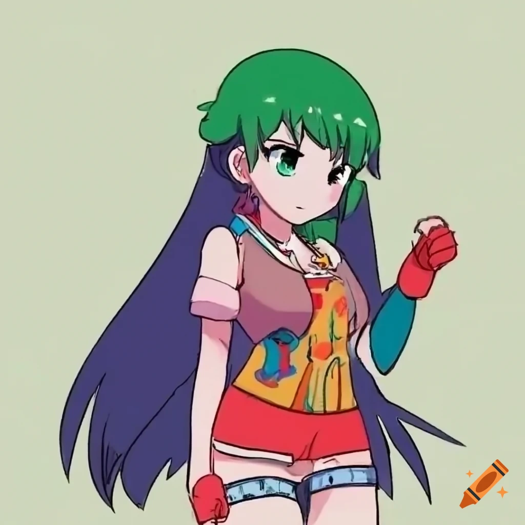 Waifu OC from Pocket Card Jockey video game by GAME FREAK on Craiyon