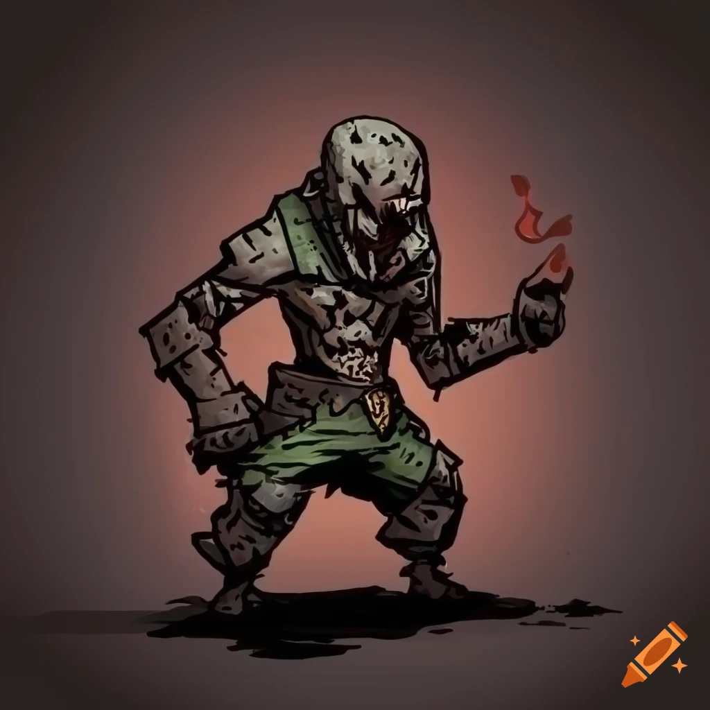 Side view character design of a vicious creature in darkest dungeon ...