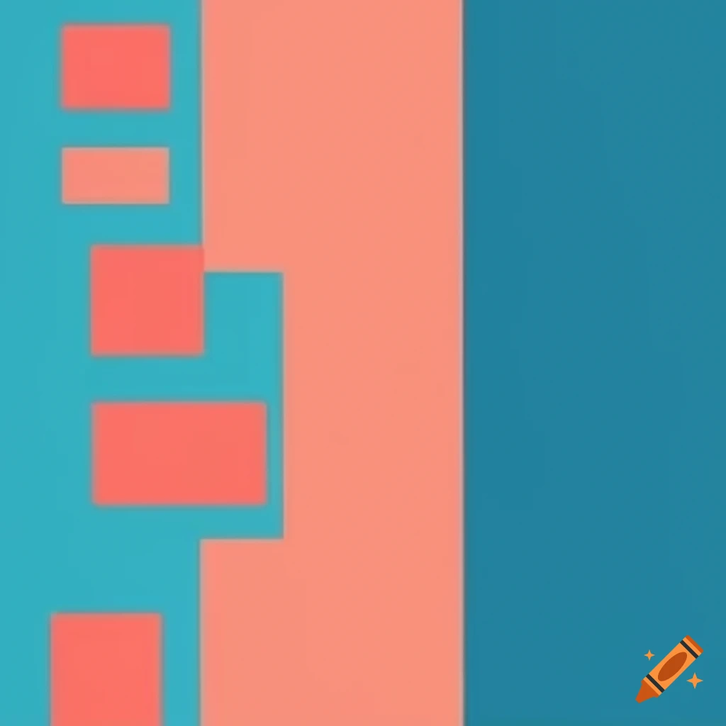 Minimalist composition with circles, triangles, and rectangles in ...