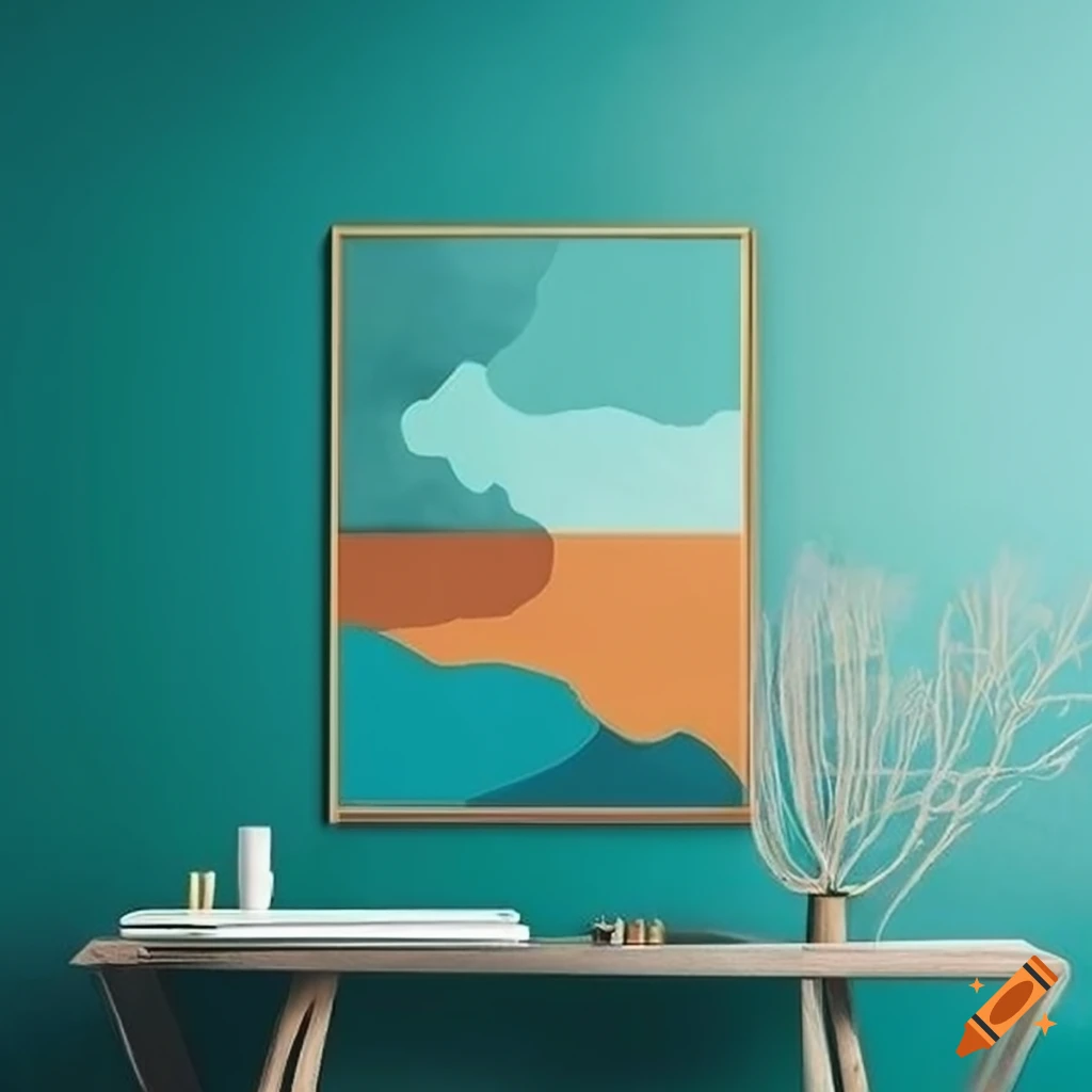 Modern minimalist abstract landscape wall art on Craiyon