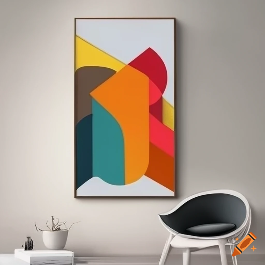 Modern minimalist geometric abstract art on Craiyon