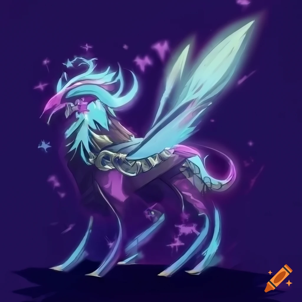 Fantastical sheep demon character in ethereal anime style on Craiyon