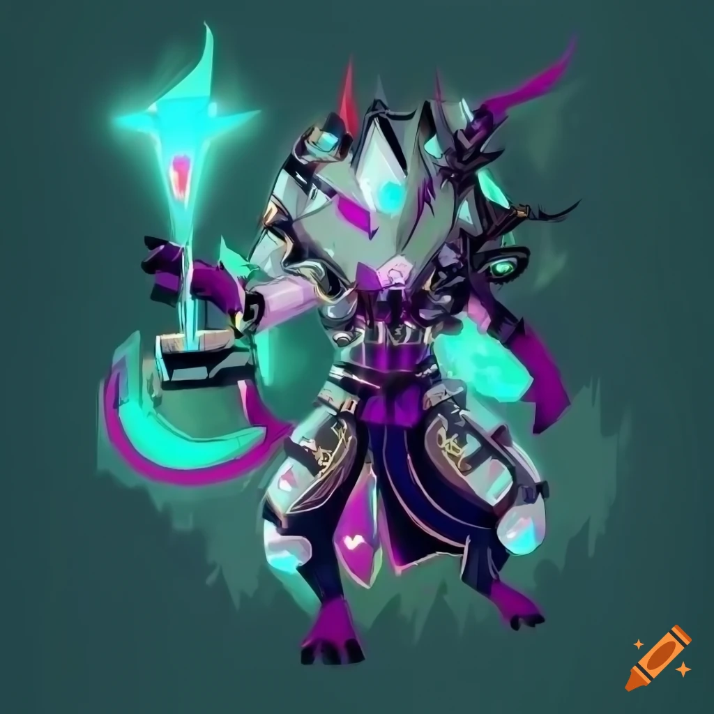 Fantastical cyberpunk anthro sheep demon in ethereal anime style on Craiyon