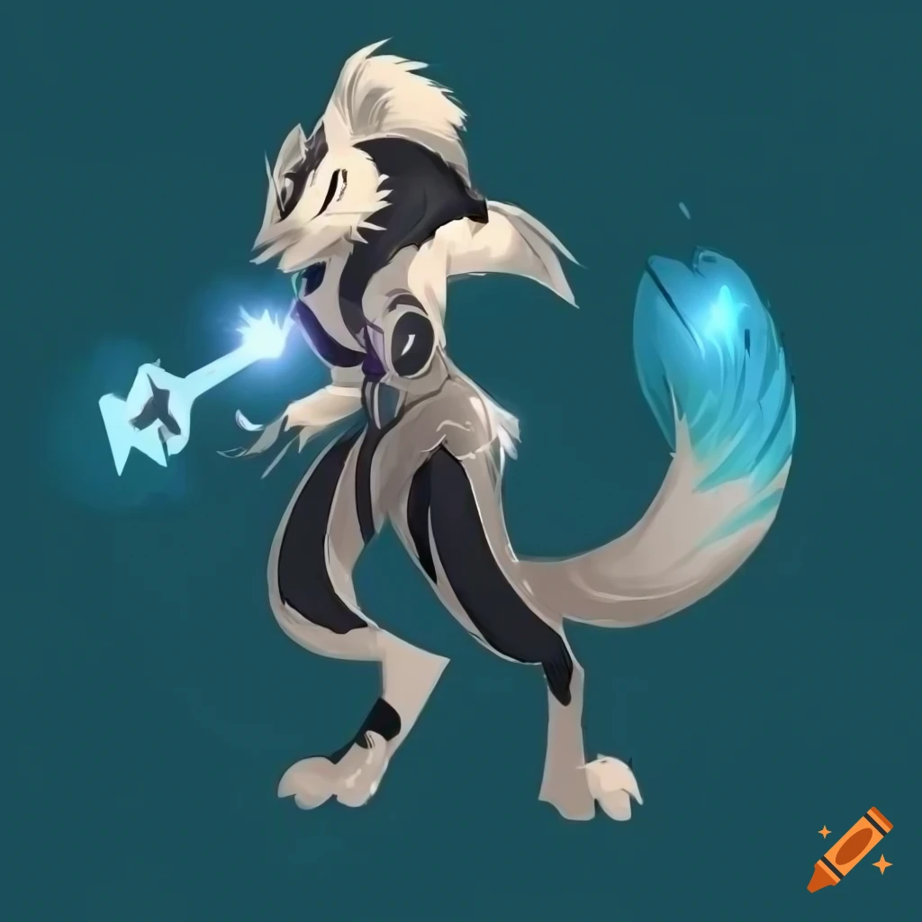 Fantastical anthro animal hybrid character in ethereal fantasy art ...