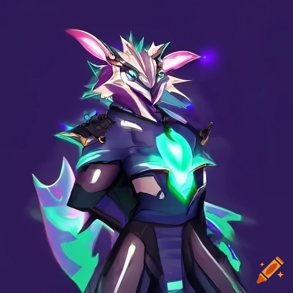 Heavily-stylized action-packed bulky Animal Hybrid fursona character in ...