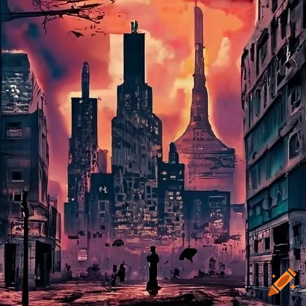 Urban hellscape on Craiyon