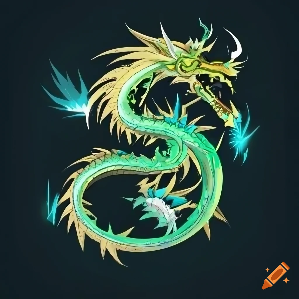 Fantastical dragon with feather mane in various artistic styles on Craiyon