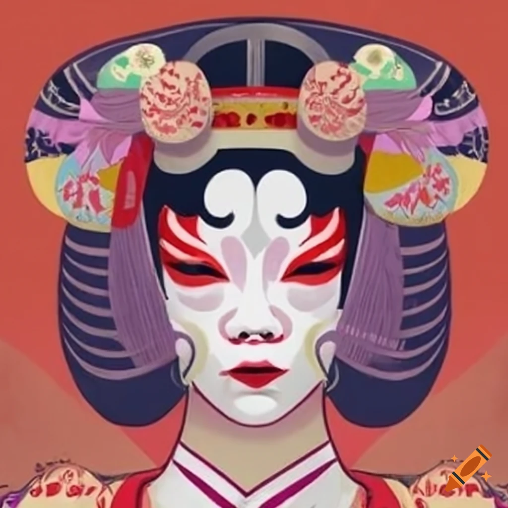 Parade of japanese oiran dochu on Craiyon