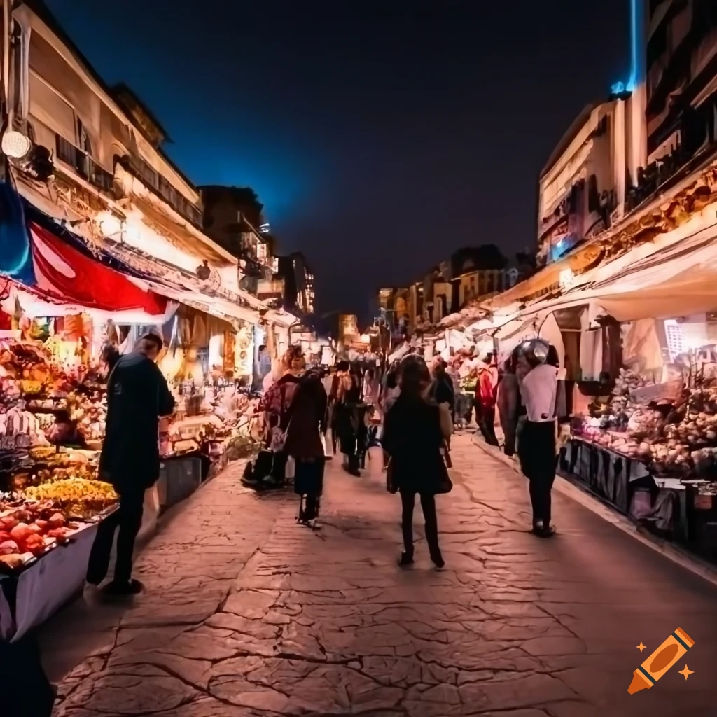 Night market scene in ankara, turkey on Craiyon