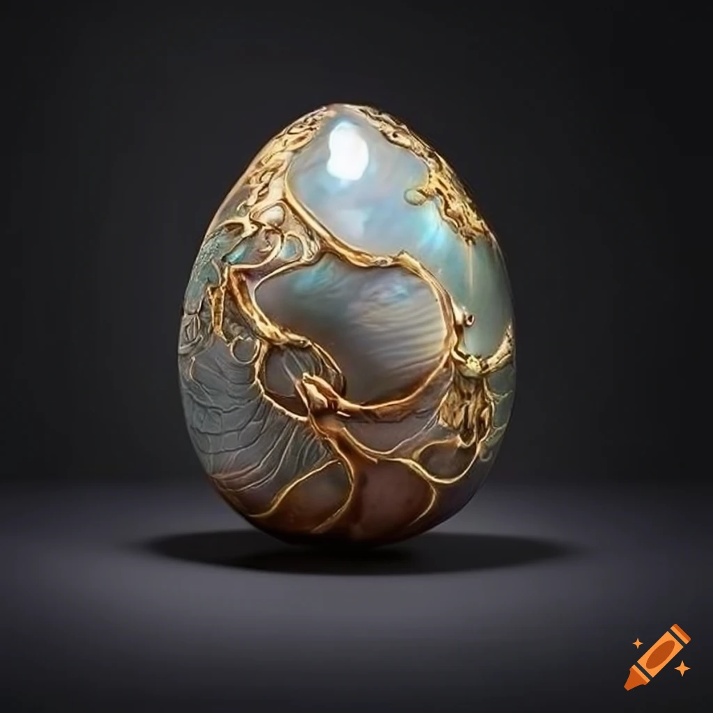 Mother of pearl dragon egg on Craiyon