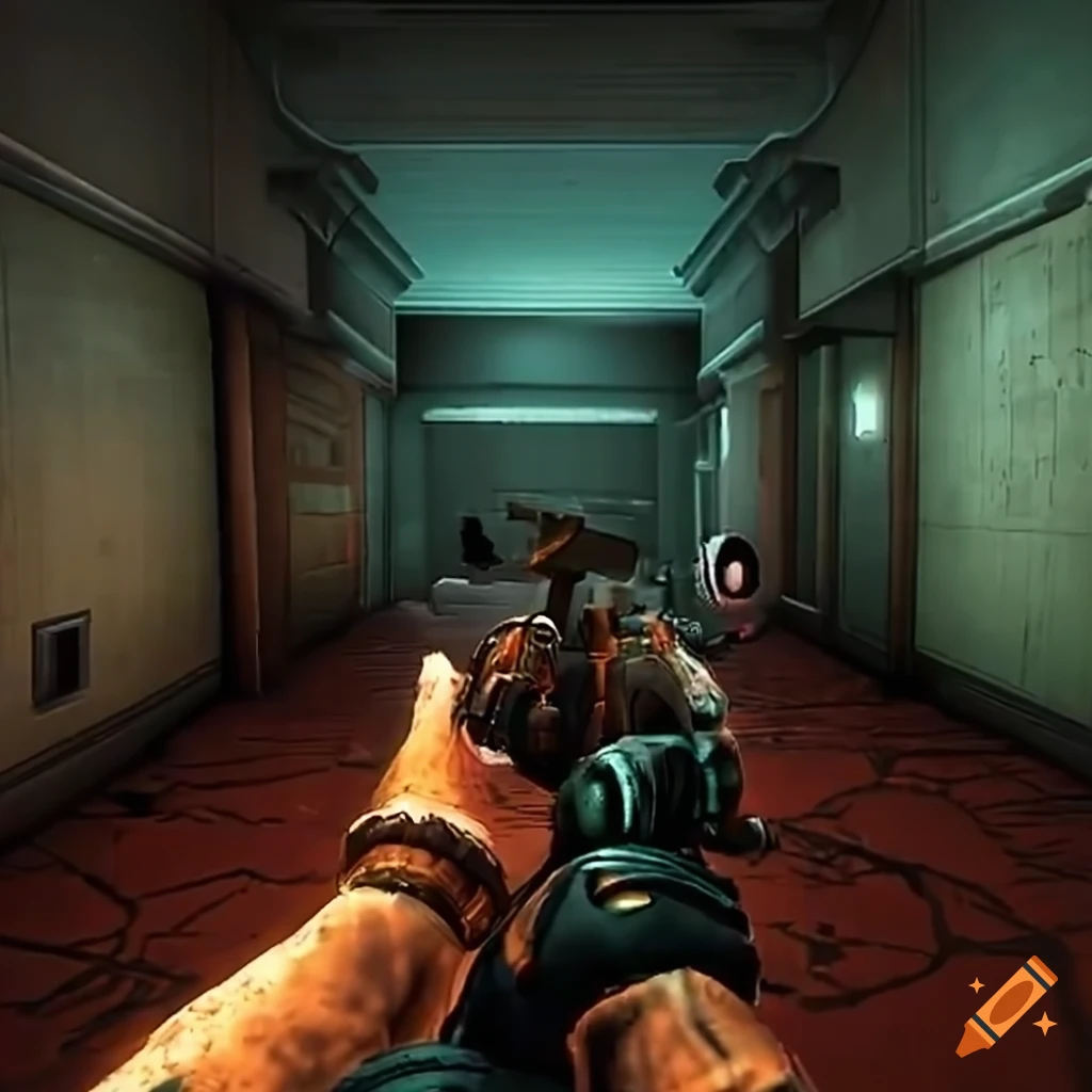 Fps gameplay in advanced raycaster engine on Craiyon