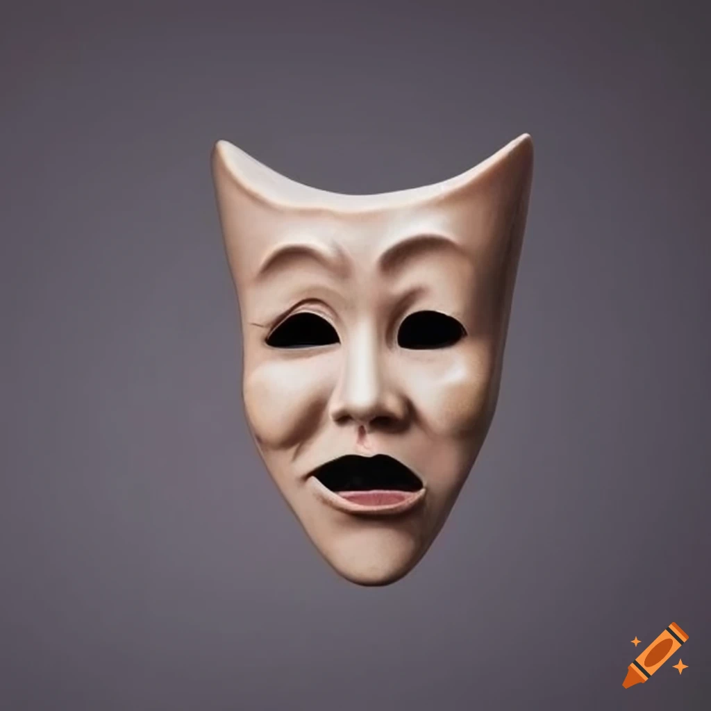 Theater mask with lovely and expressive features on Craiyon