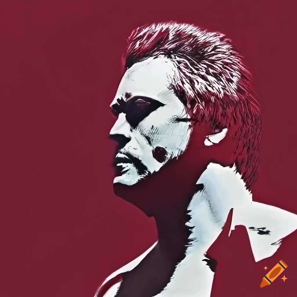 Intricate pop art portrait of curt hennig in the style of frank miller ...