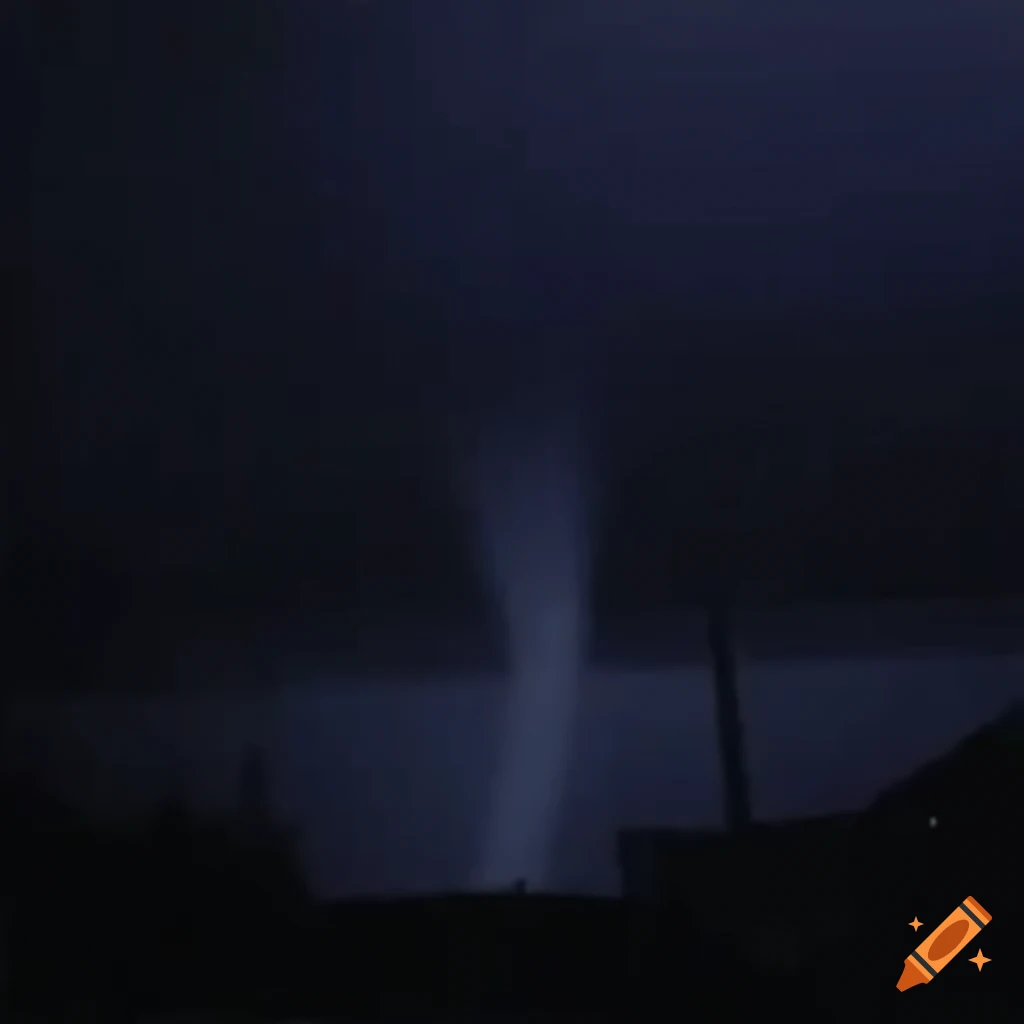 Rain-wrapped tornado in japan in 1990 captured on grainy vhs footage on ...