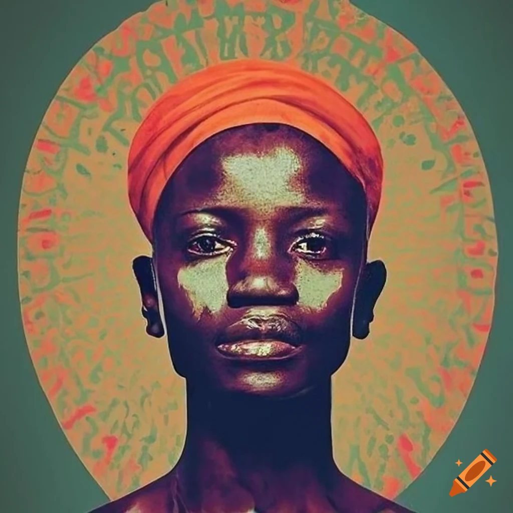 Retro poster art collage of africa in the style of pobert on Craiyon