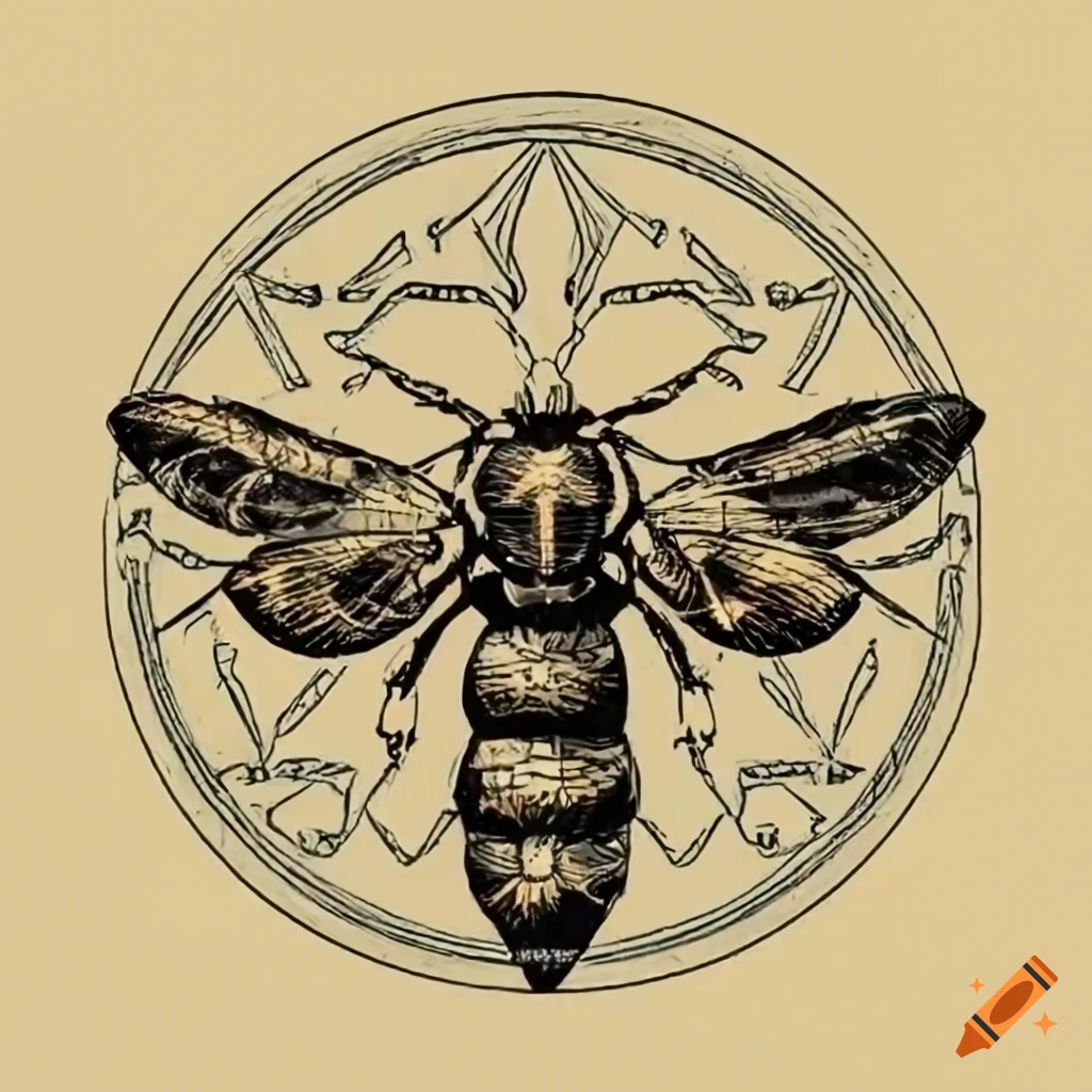 Bees with an art deco retro aesthetic on Craiyon