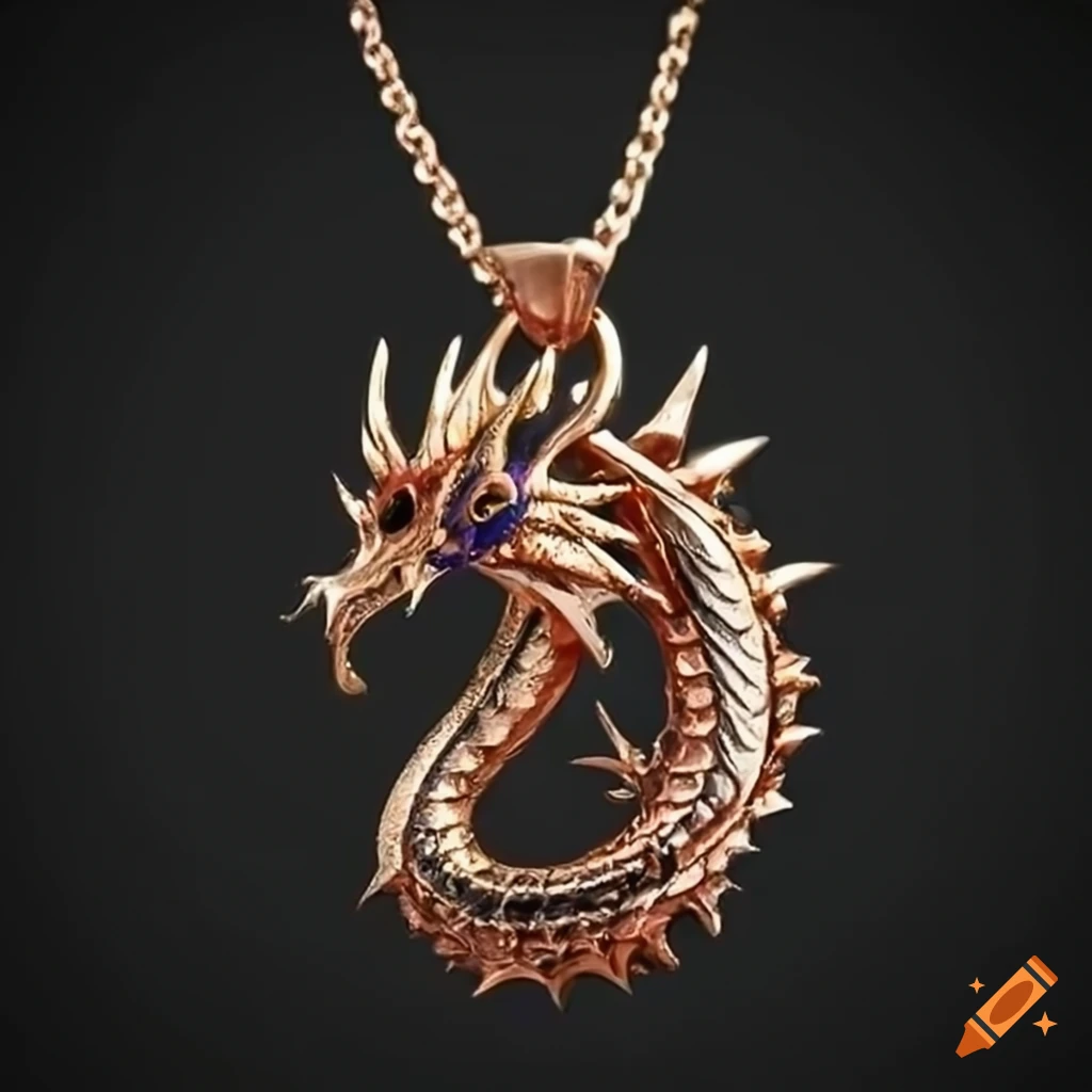 Dragon-themed jewelry design on Craiyon