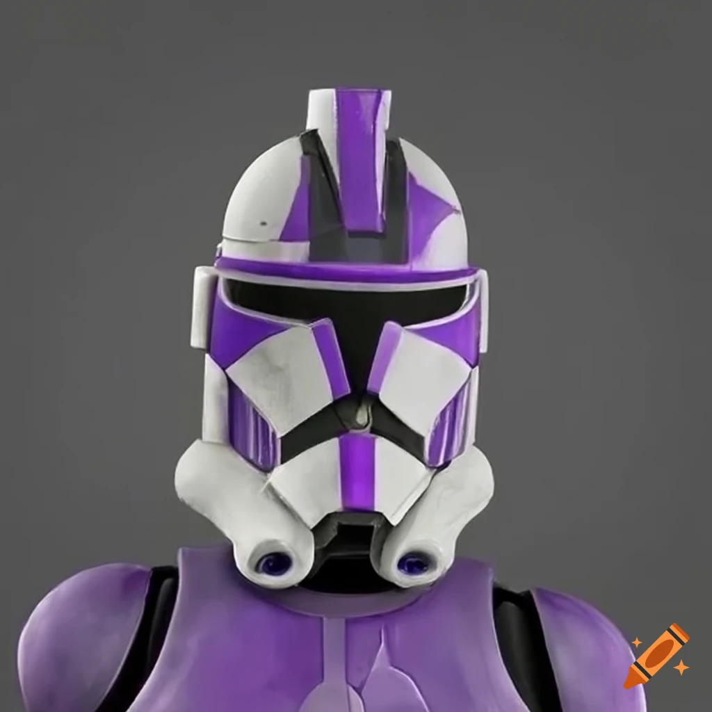 Star Wars The Clone Wars Phase 1 Clone Armor in black with purple visor ...