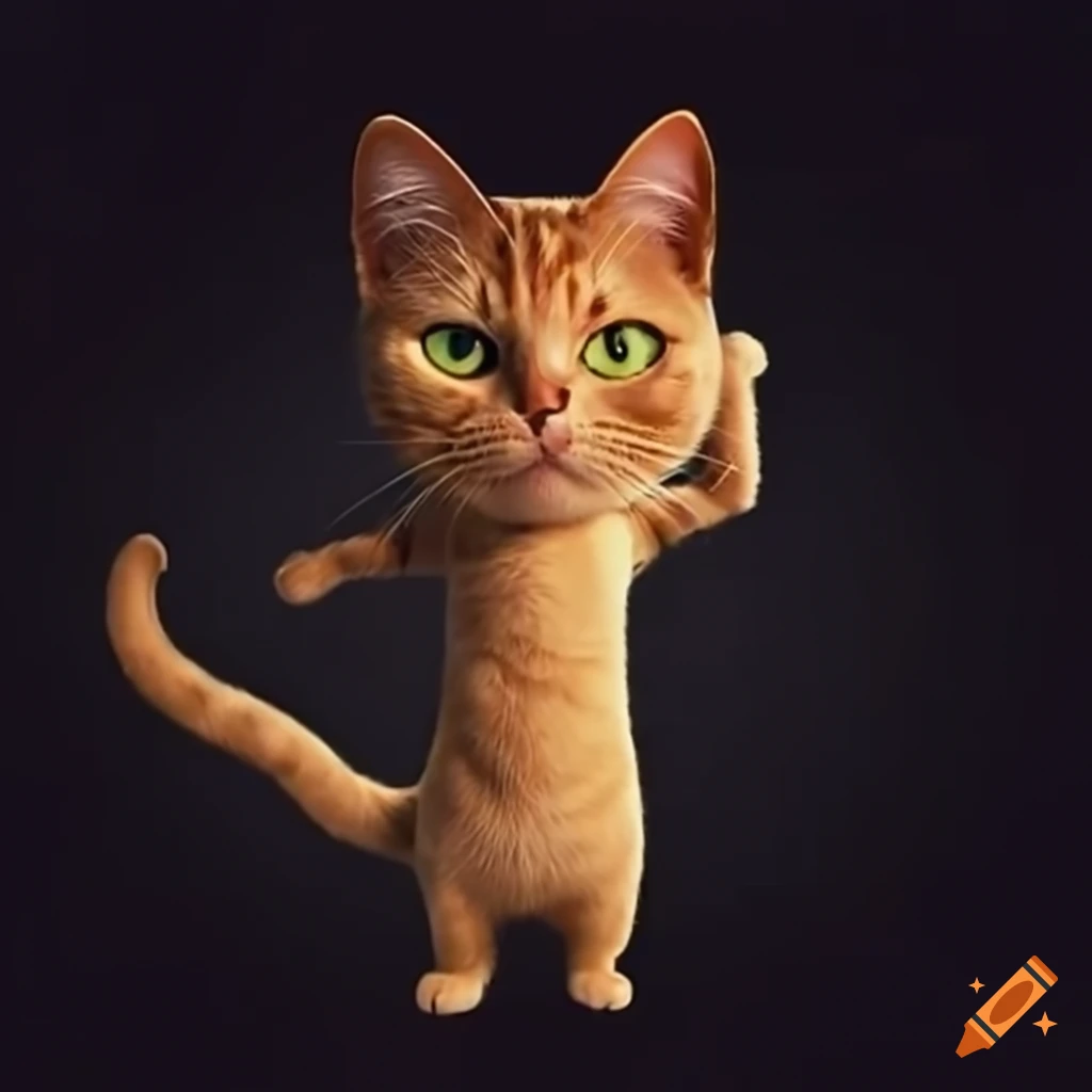 Cat dancing on Craiyon