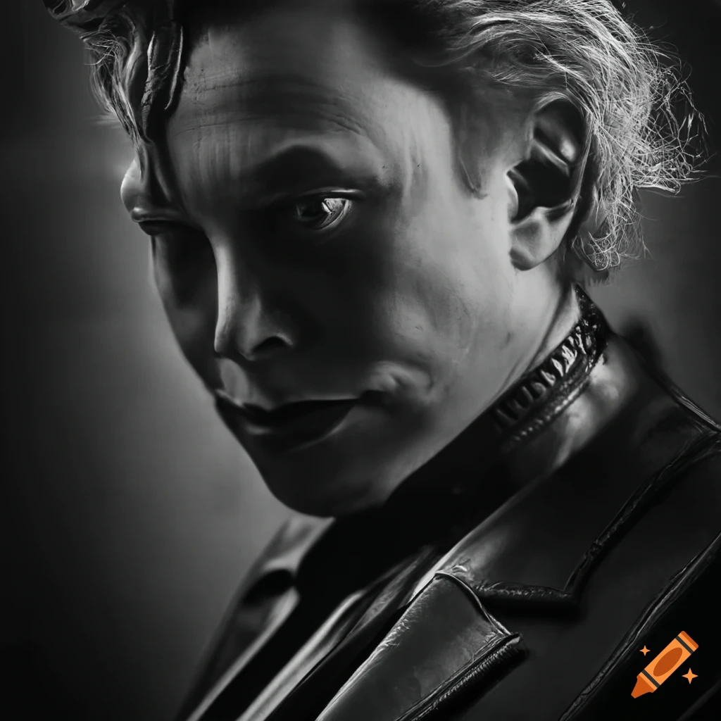 Elon musk's portrait in giger's style on Craiyon