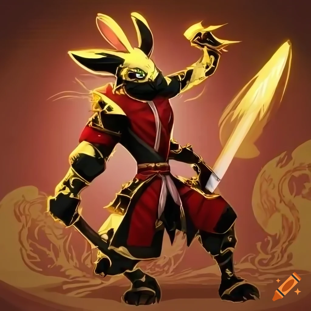 Anthro Rabbit Hybrid Rōnin in an ethereal fantasy setting with Anime ...