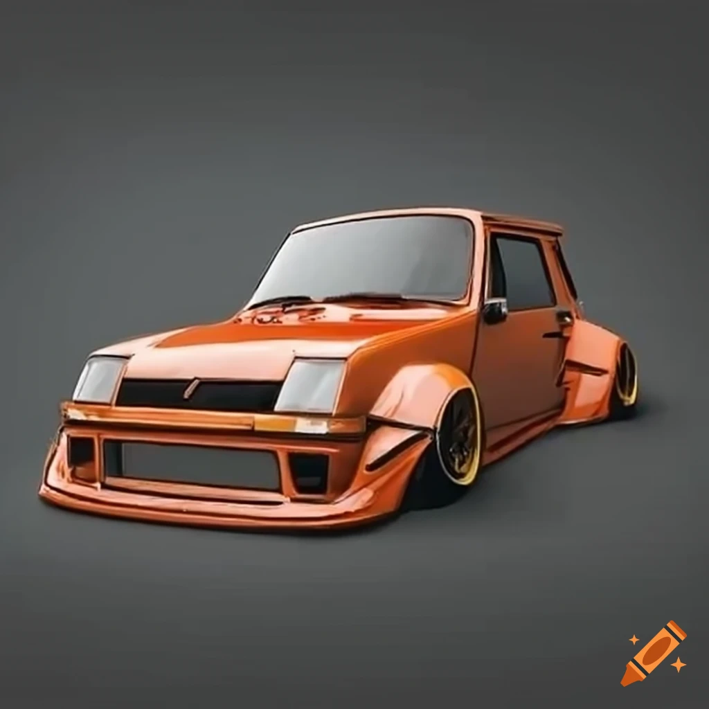 Renault 5 with rwb body kit on Craiyon