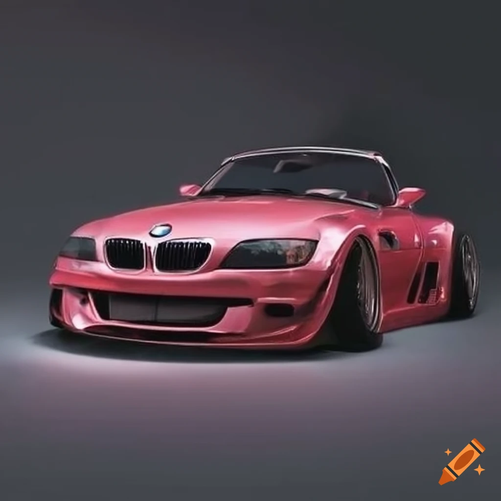 Bmw Z4 1997 With Wide Body Kit And Chrome Accents On Craiyon