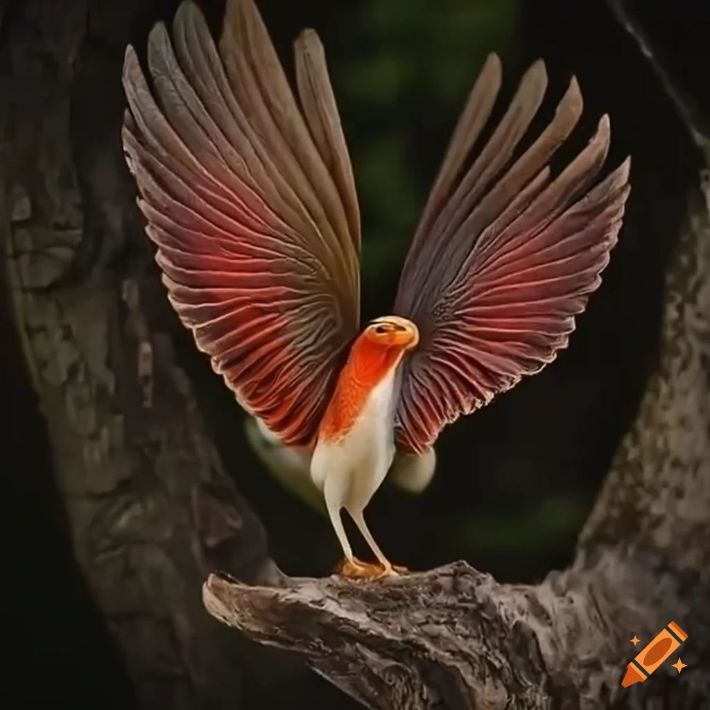 A mysterious distant red bird, priceless wealth, flowing vitality ...