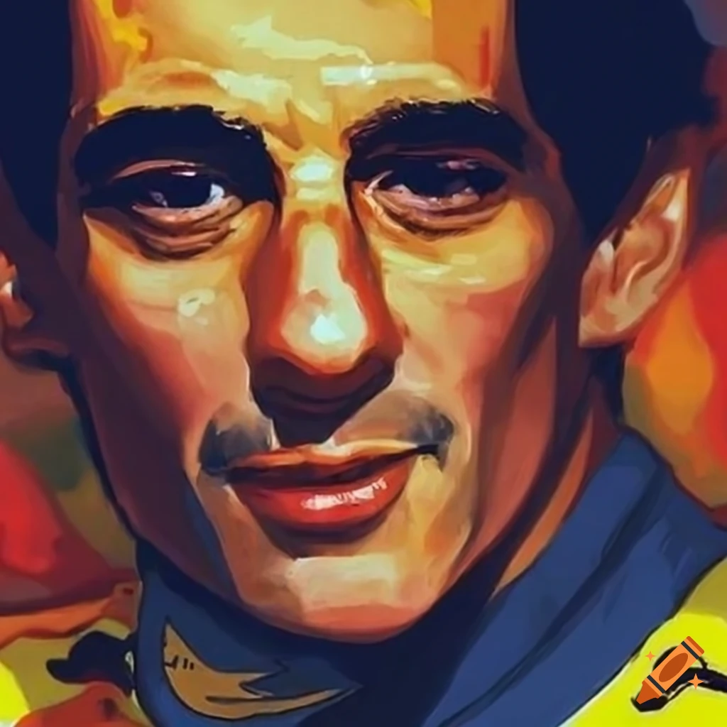 Ayrton senna racing car driver on Craiyon