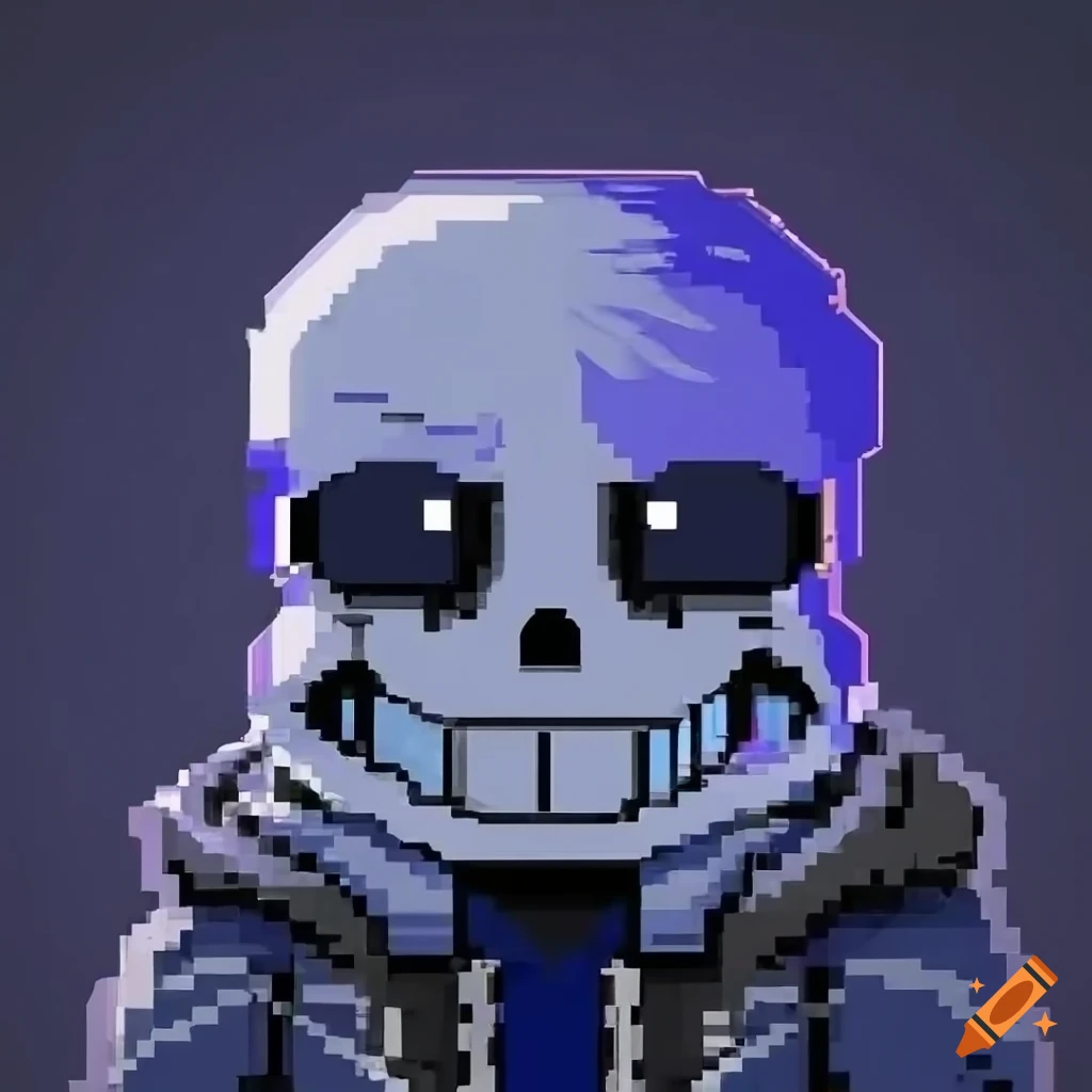 Intricately designed character reminiscent of sans from undertale in a ...