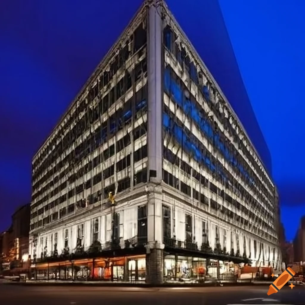 American motion picture corporation hq building on Craiyon