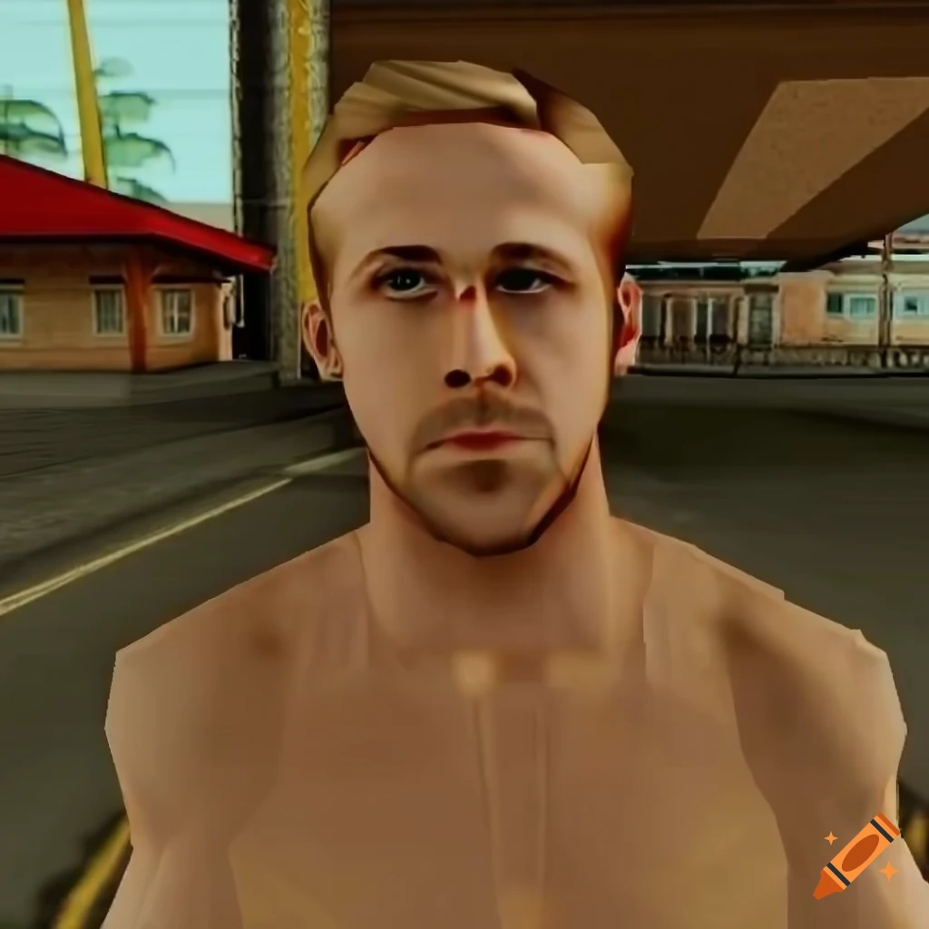 Ryan gosling in gta san andreas on Craiyon