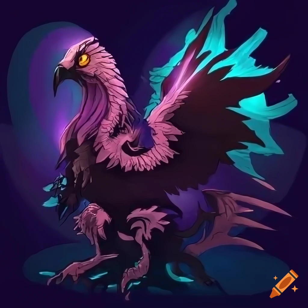 Fantastical Condor Gryphon Hybrid in Anime and comic book style on Craiyon
