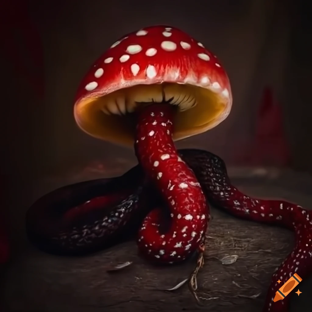 Fantasy vampire mushroom lightning snake in aetherpunk style on Craiyon