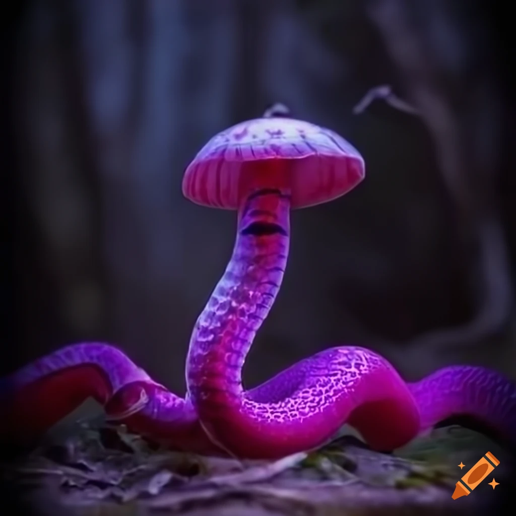 Fantasy vampire mushroom lightning snake in Aetherpunk style on Craiyon