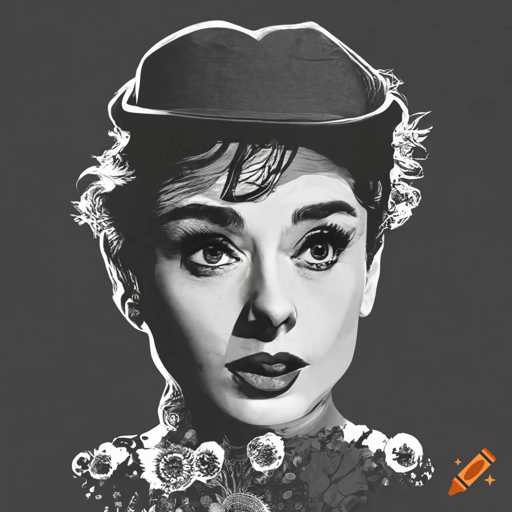 Collage-style t-shirt design with iconic figures from cinema history in ...