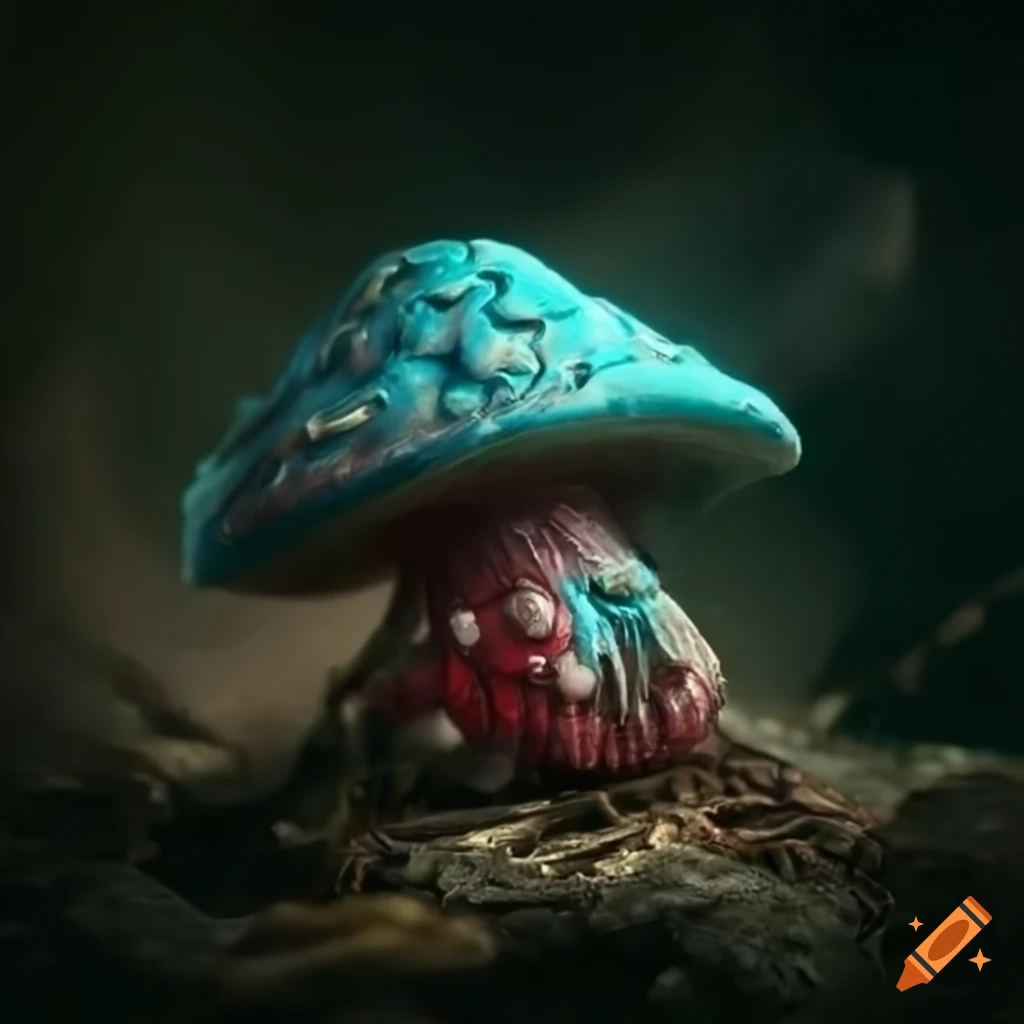 Fantasy vampire mushroom lightning snake with a warhammer tank on Craiyon