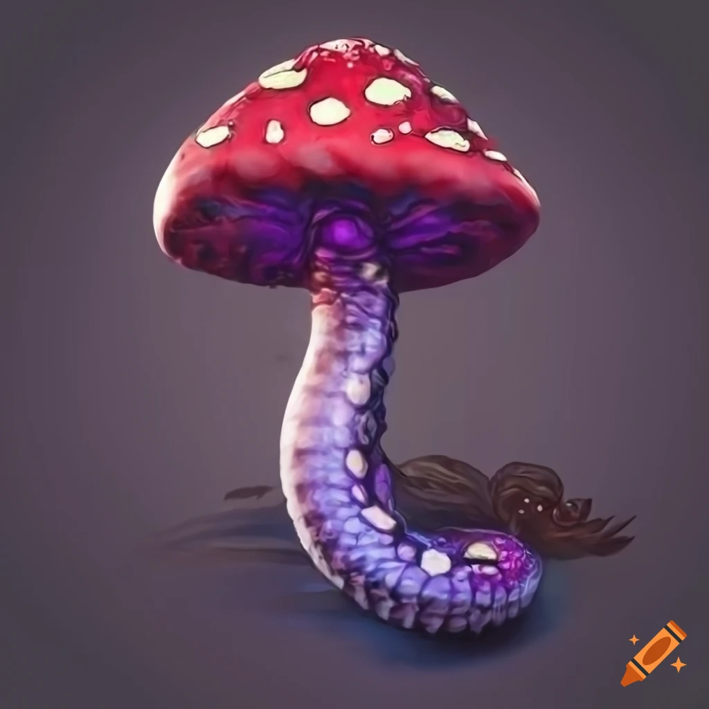 Fantasy vampire mushroom lightning snake in aetherpunk style on Craiyon