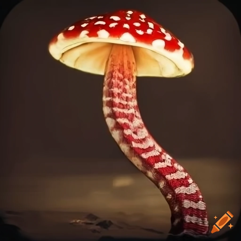 Fantasy vampire mushroom lightning snake in a dieselpunk setting on Craiyon
