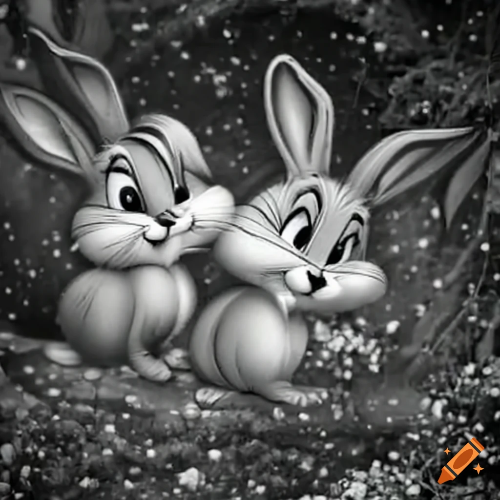 Hyper realistic image of lola bunny & bugs bunny as cgi rabbits in ...