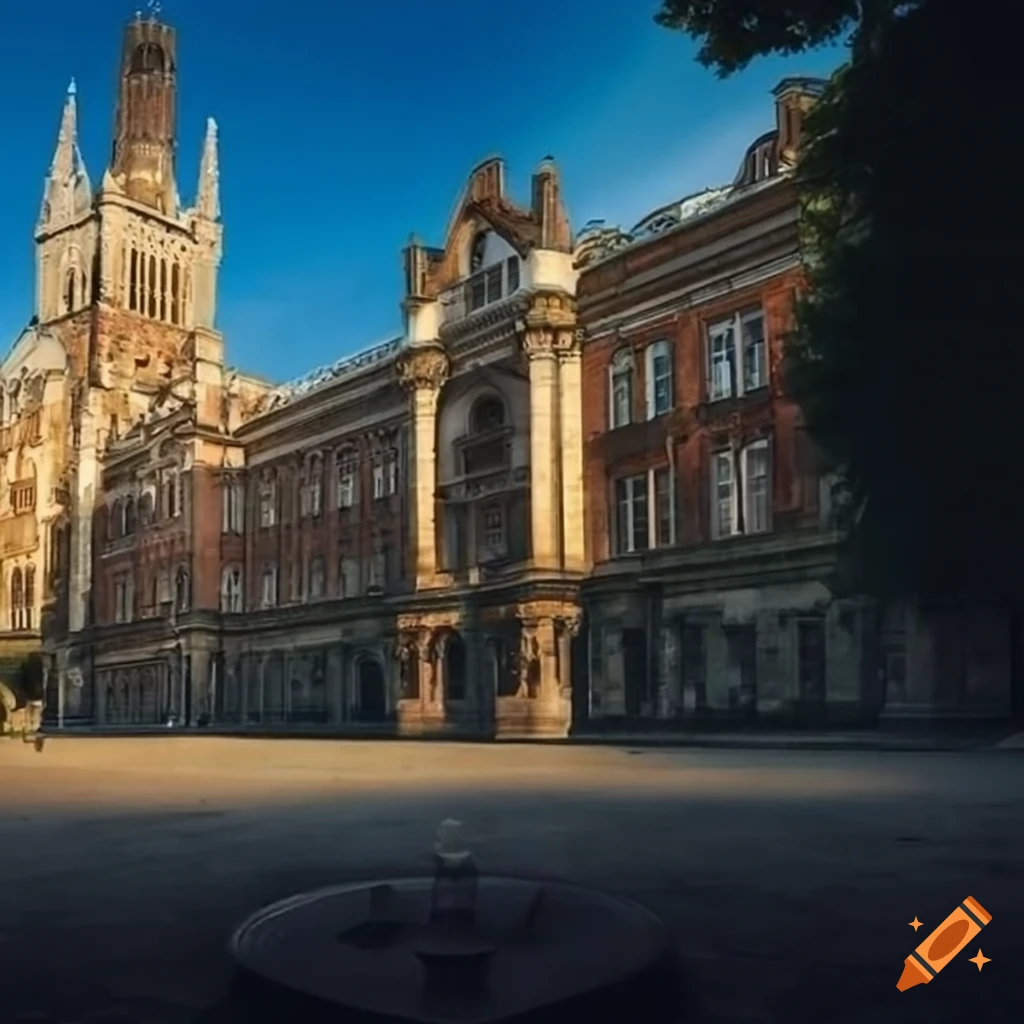 Old university building in a european city on Craiyon