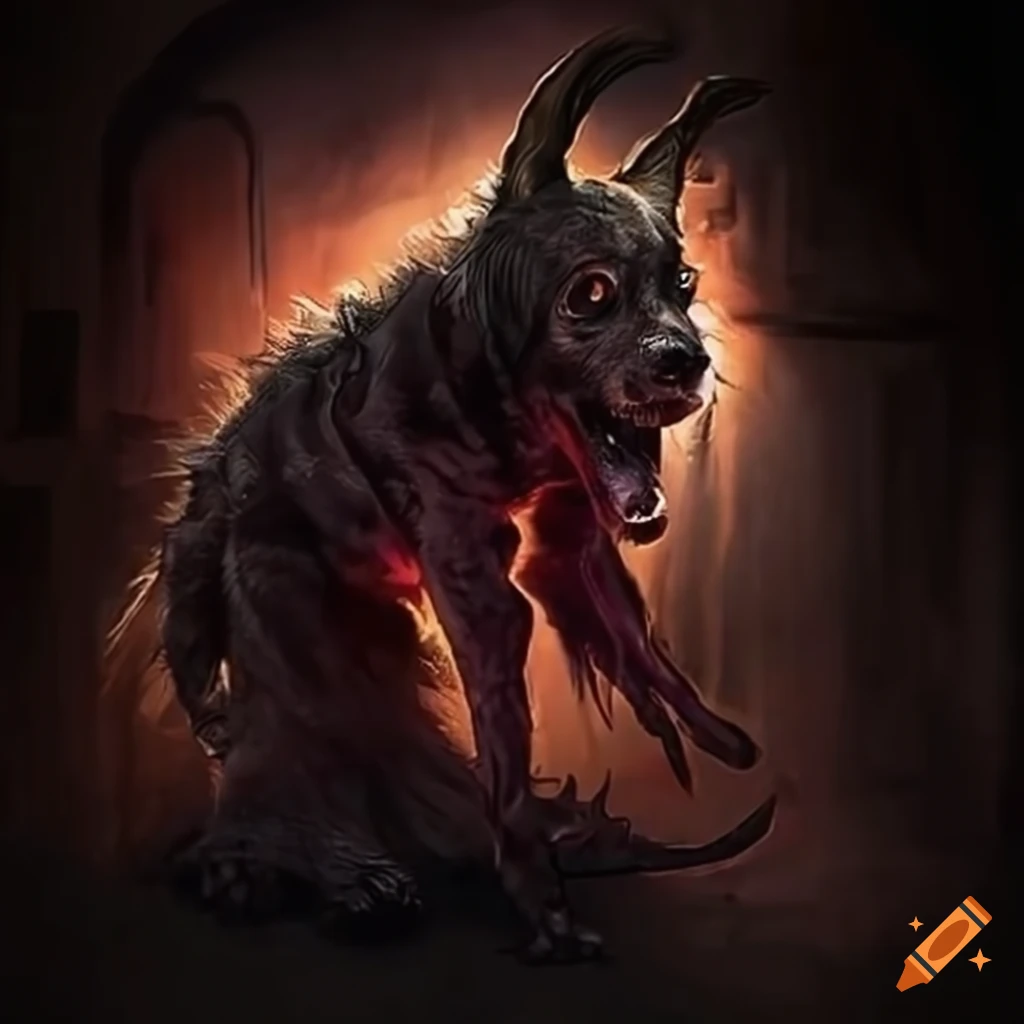 Nightmare dog on Craiyon