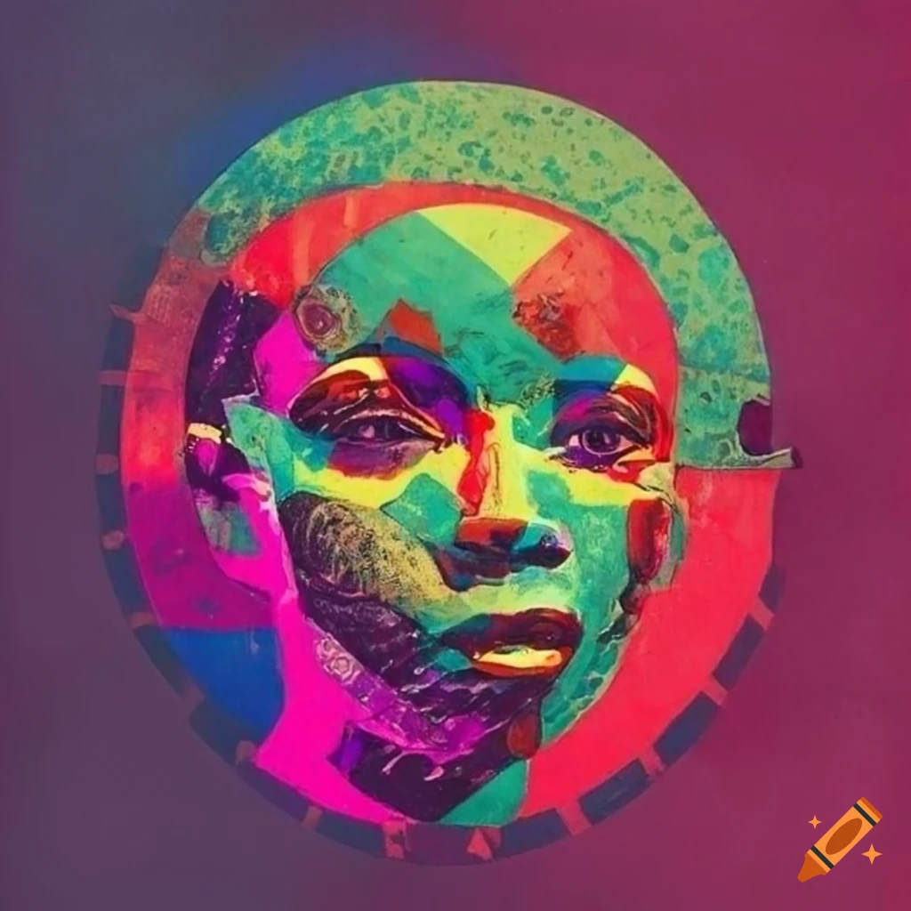 Cubic symbolism art with retro vintage vibes on Craiyon