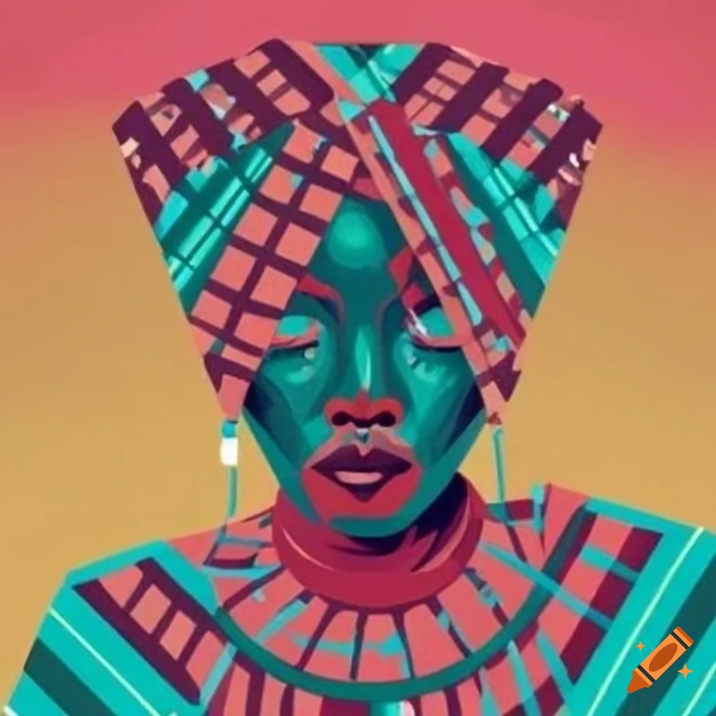African Cubic Symbolism Art In Retro Vintage Style On Craiyon